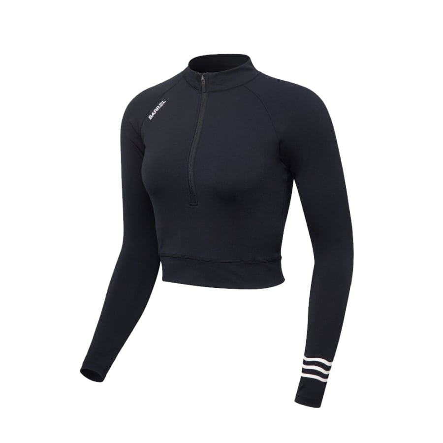 Barrel Women Resort Half Zip Crop Rashguard-BLACK – Barrel Hong Kong