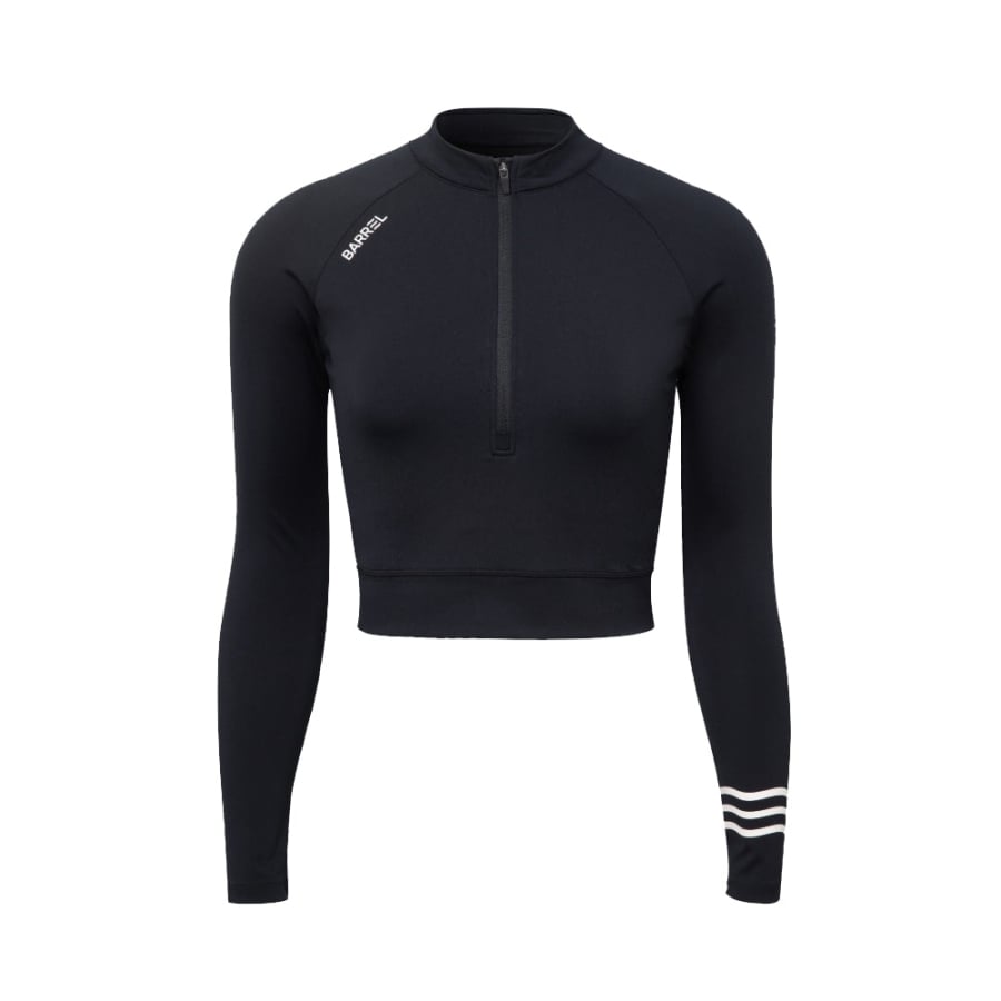 Barrel Women Resort Half Zip Crop Rashguard-BLACK – Barrel Hong Kong